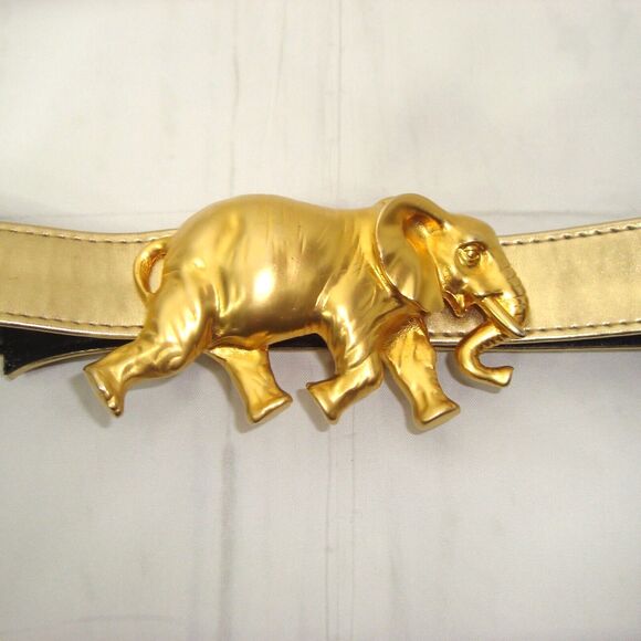 Unbranded | Accessories | Large Gold Tone Elephant Belt Buckle Gold ...